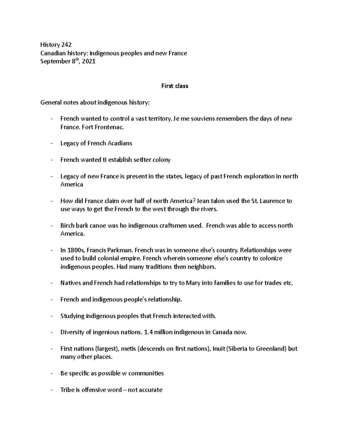 Week 1 - lec 1 - Global Indigenous Histories lesson 1.1 - History ...