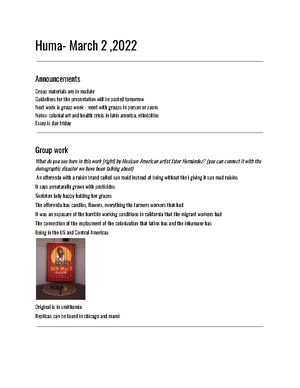 Class notes huma - Huma latin america South america and the life ...