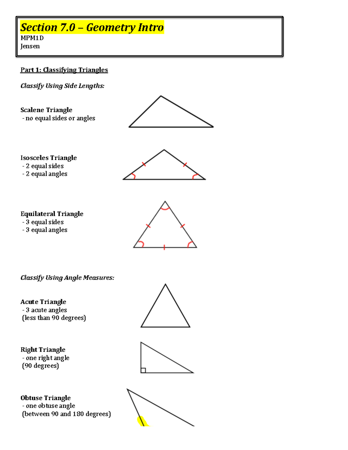 Intro+Lesson+blank - Introduction notes for geometry lesson - Section 7 ...