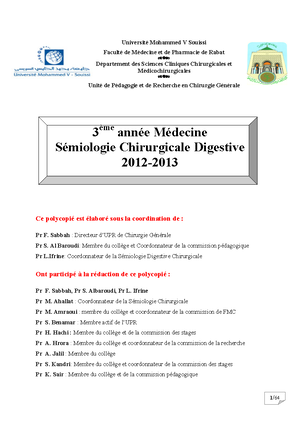 QCM Semiologie Digestive - Le Club Associatif Des Étudiants en Médecine ...