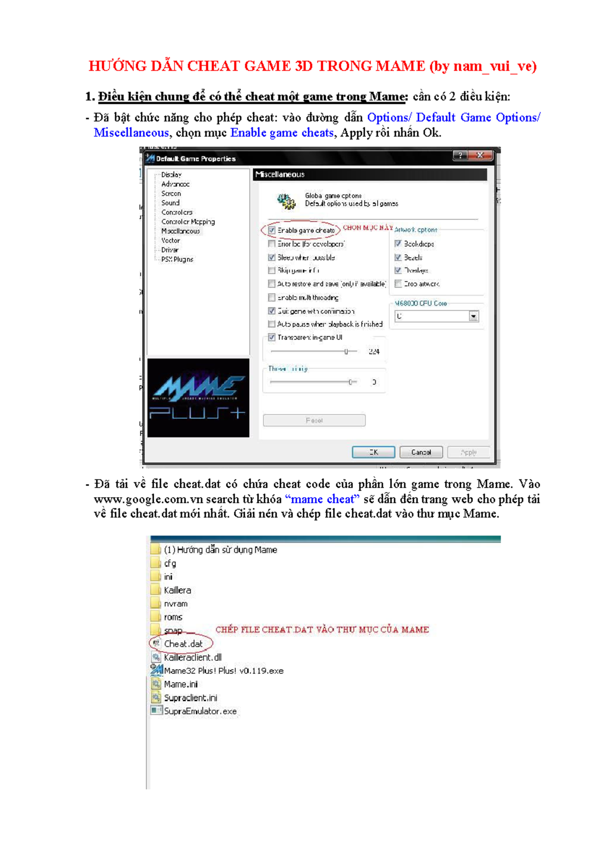 (4) Huong dan cheat game 3D trong Mame - HƯ NG D N CHEAT GAME 3D TRONG ...