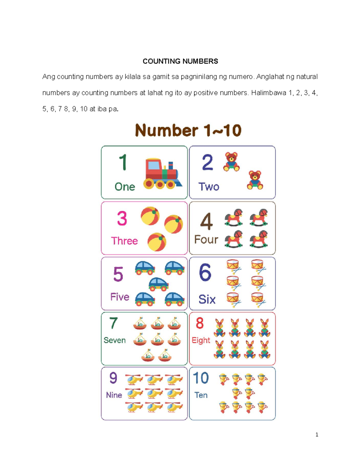 Combine MATH - LECTURE NOTE AND REVIEWER - COUNTING NUMBERS Ang ...