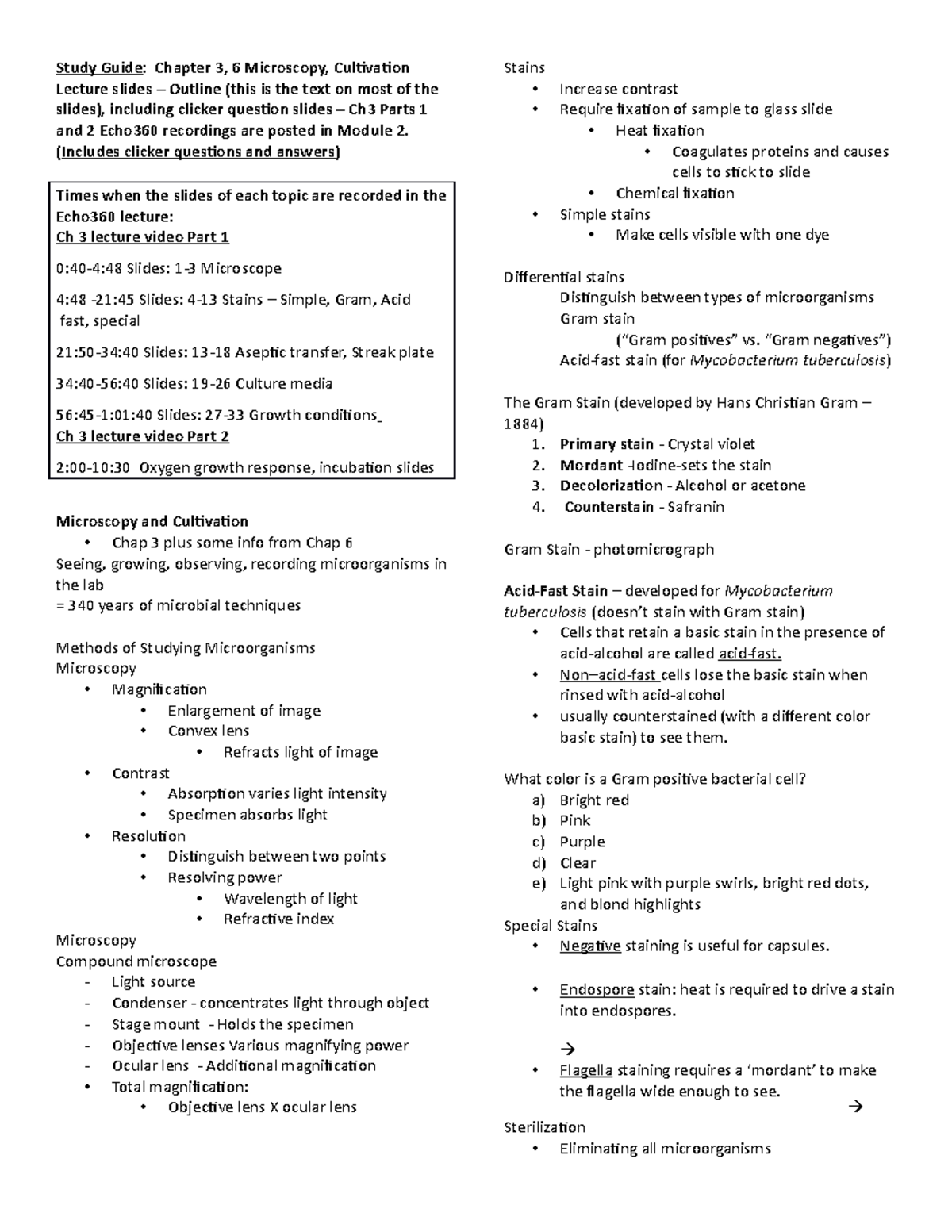 Ch 3 Slide Study Guide + lecture video timing-1 - Study Guide: Chapter ...
