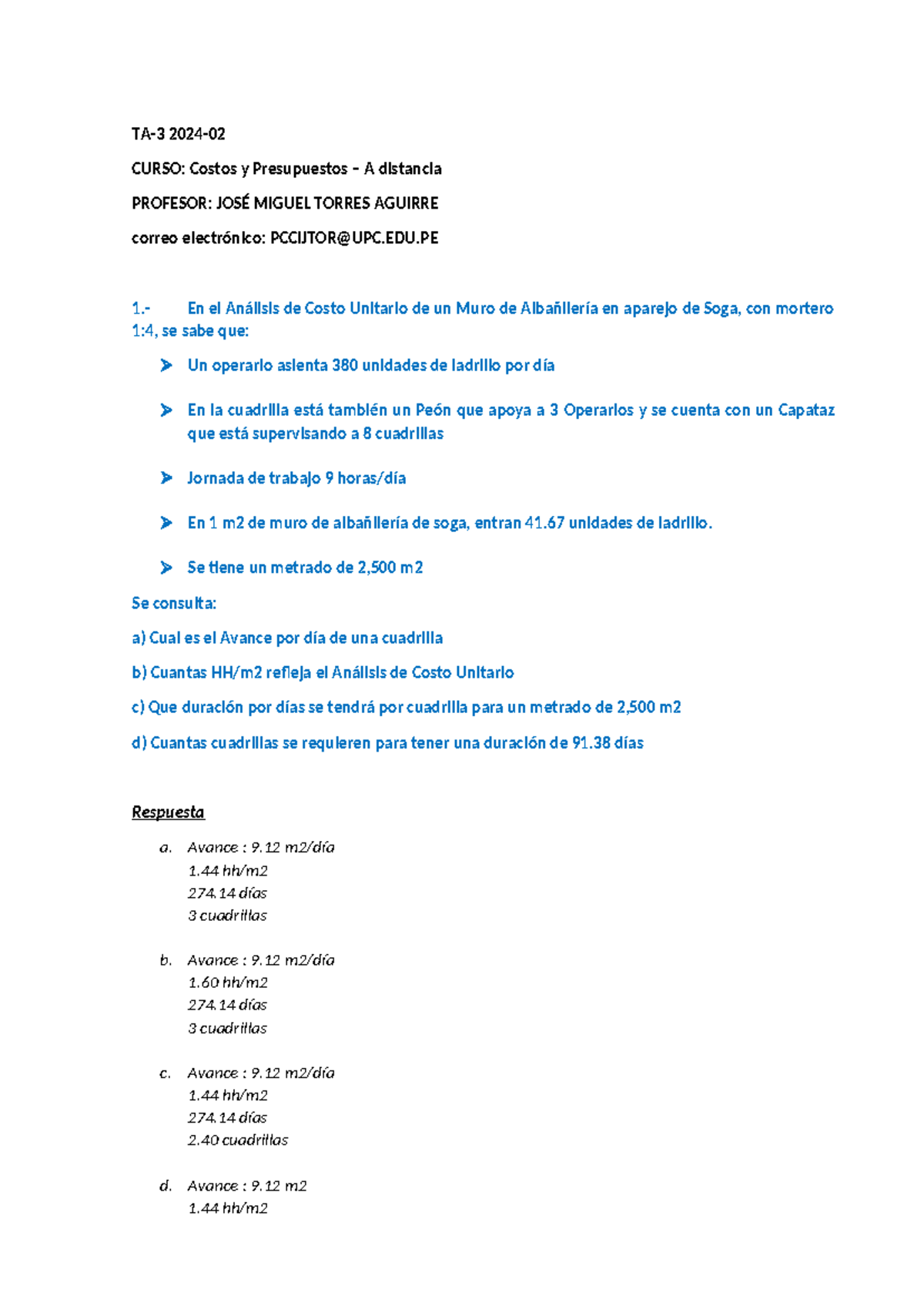 TA-3 2024-01 UPC IP49 (20240603) - TA-3 2024- CURSO: Costos y ...