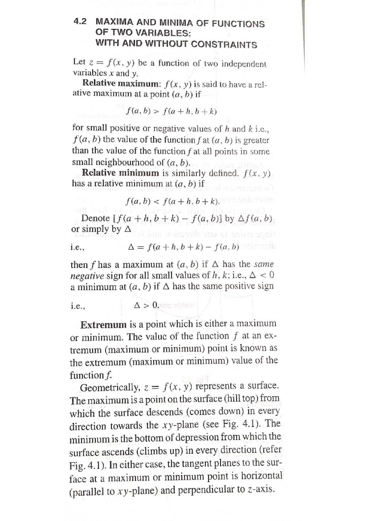 Maxima - minima - Mechanical Engineering - Studocu
