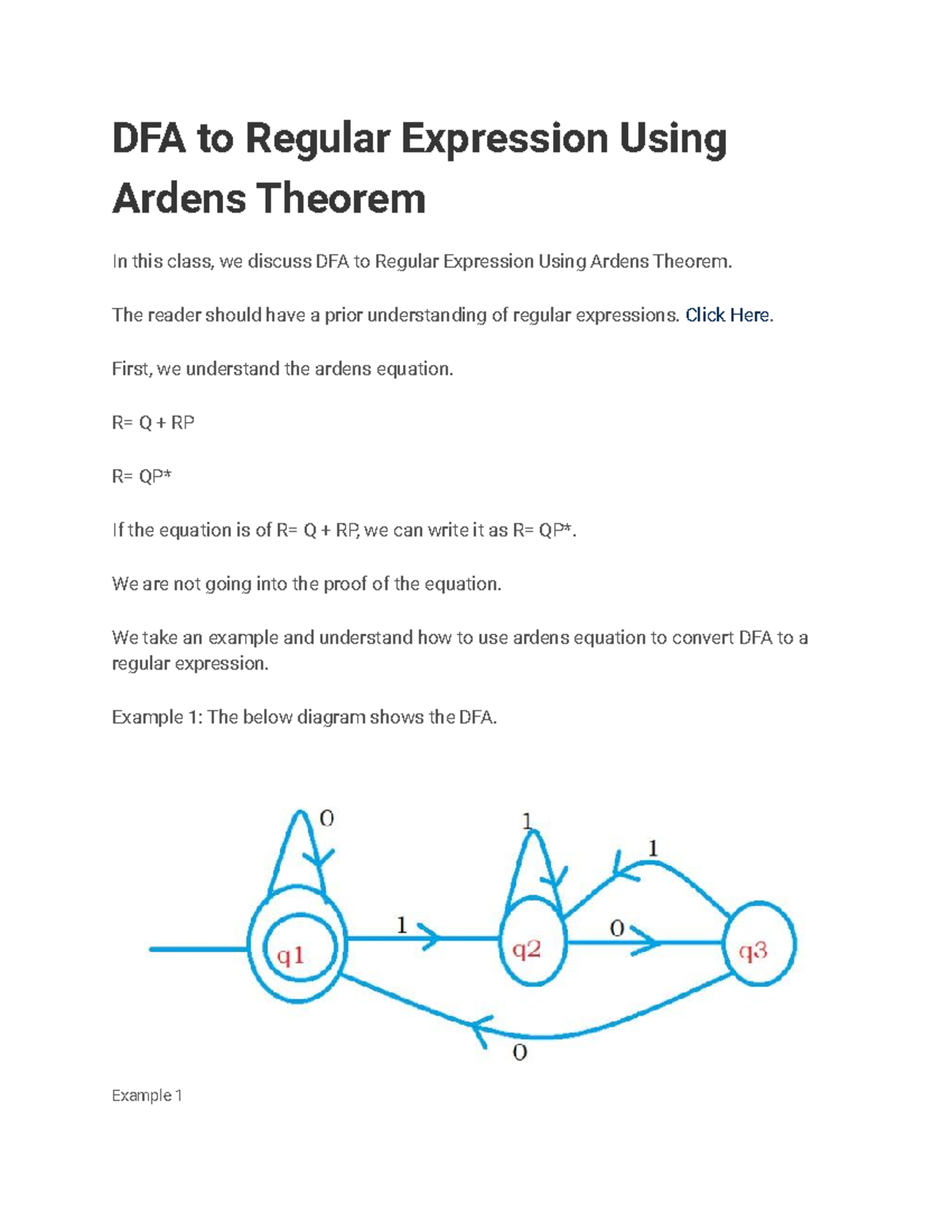 Question BANK – 2(Part 08) - DFA to Regular Expression Using Ardens Theorem In this class, we ...