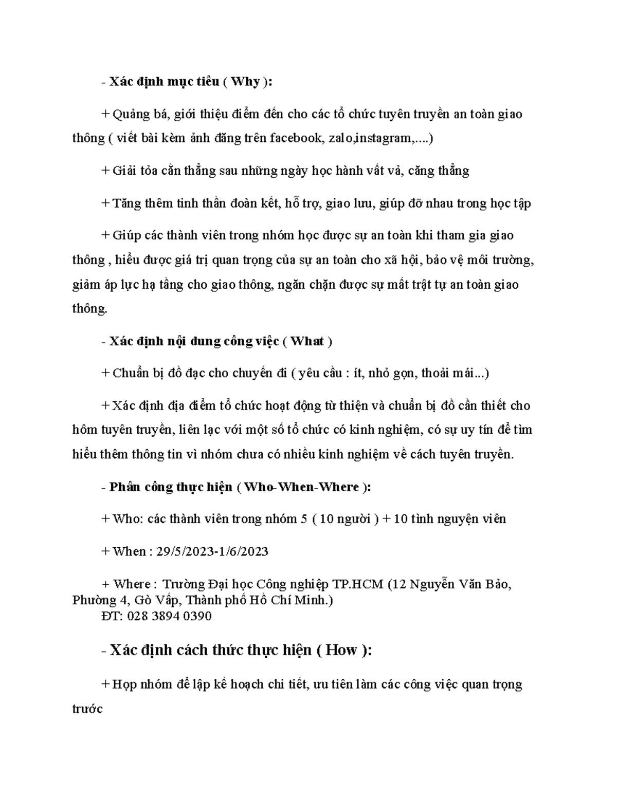 5W1H2C5M - Xác định mục tiêu ( Why ): Quảng bá, giới thiệu điểm đến cho ...