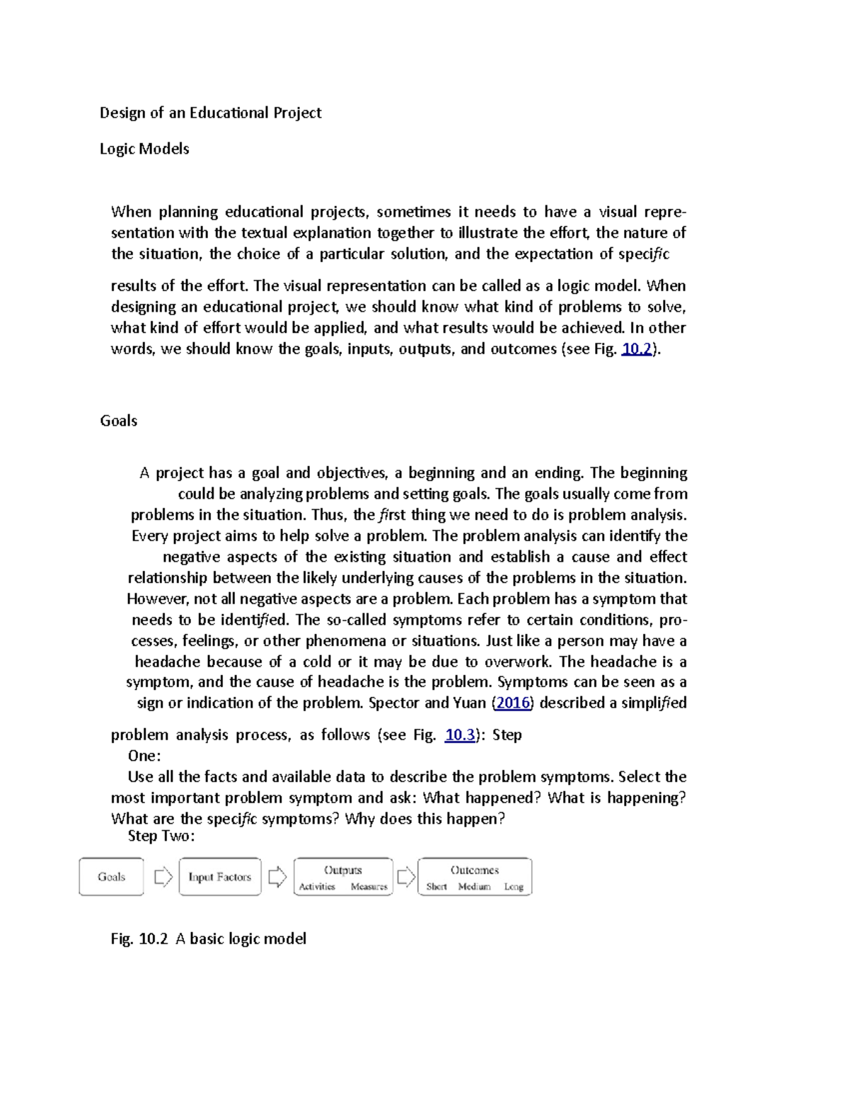 Design of an Educational Project - The visual representation can be ...