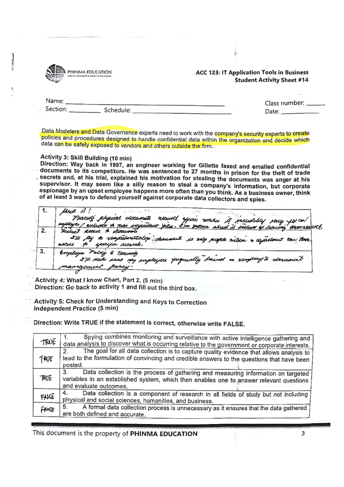 ACC 123 SAS#14 - THIS WILL HELP YOU IN YOUR STUDIES. GOOD LUCK ...