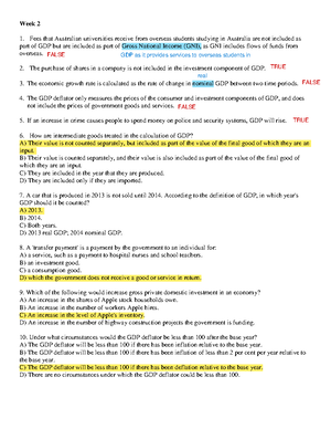 MCD 2090 tutorial solutions T8-Wk8 - MCD 2090 Macroeconomics (Week 8 ...