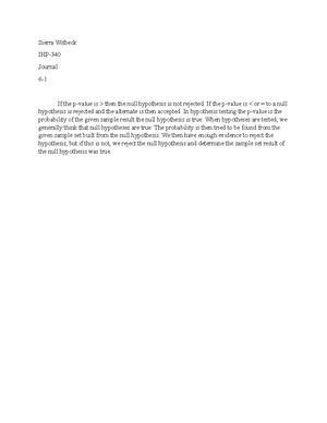 IHP 340 - Module 6 Worksheet - Module Six Worksheet Identification of ...