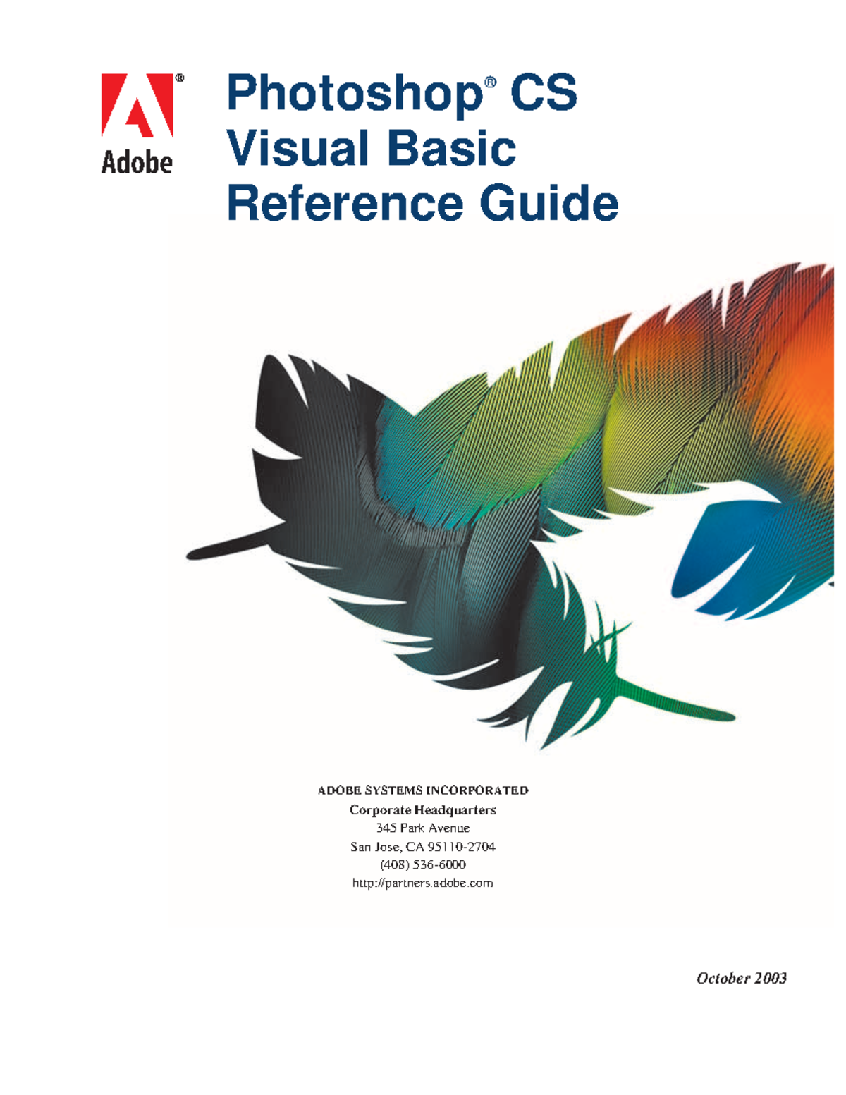 Visual Basic Reference Guide - ####### ADOBE SYSTEMS INCORPORATED ...