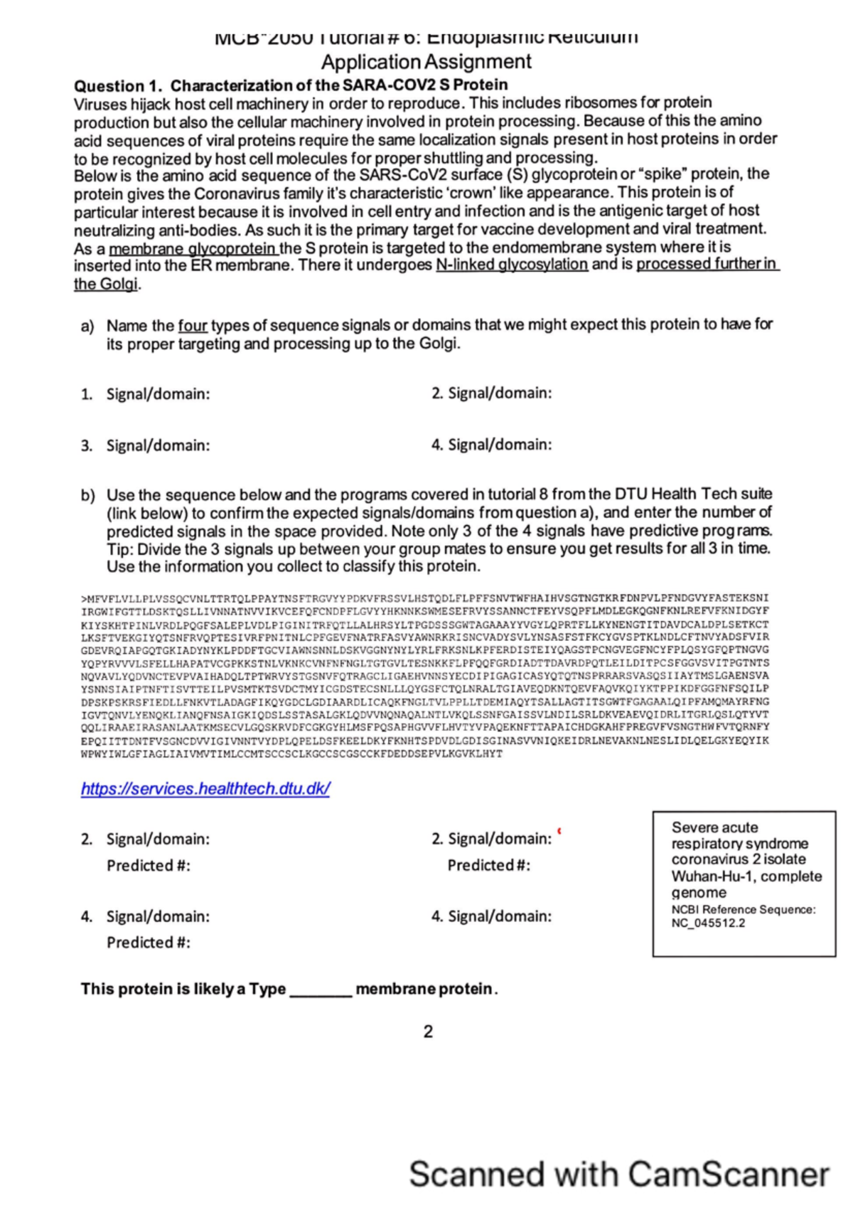 Seminar assignment - MCB 2050 - Studocu