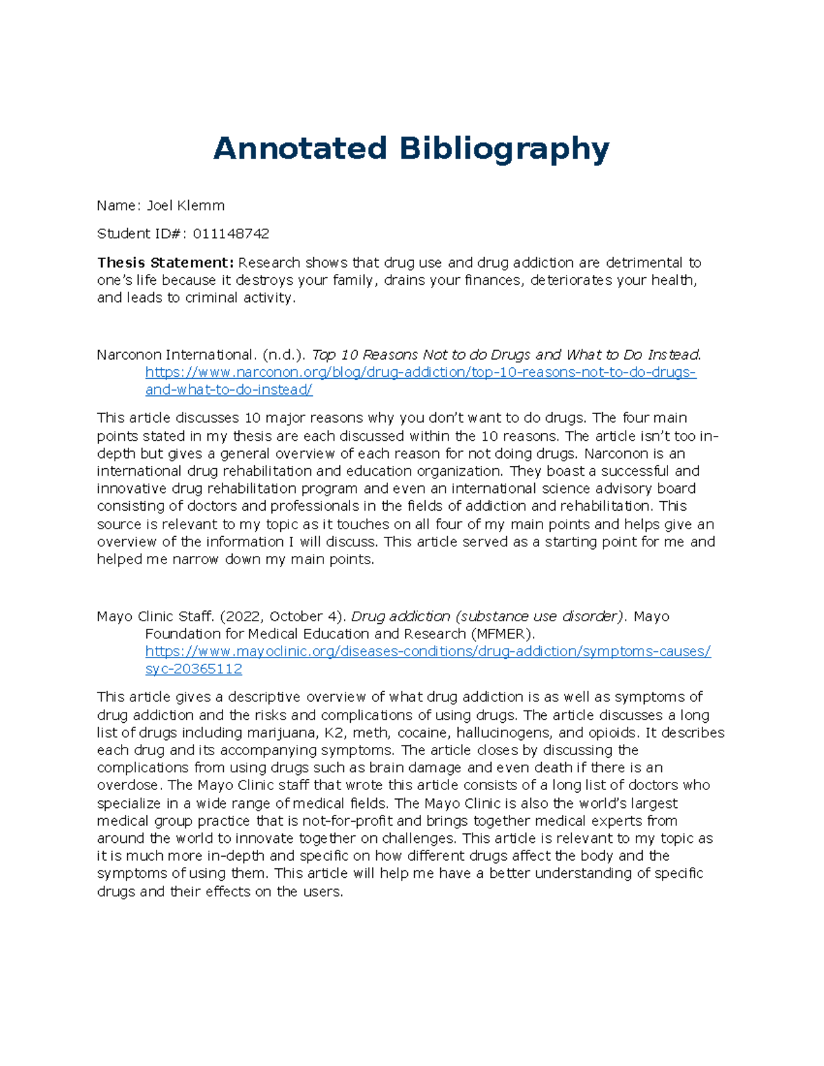 C456 - Annotated Bibliography Passed - Annotated Bibliography Name ...