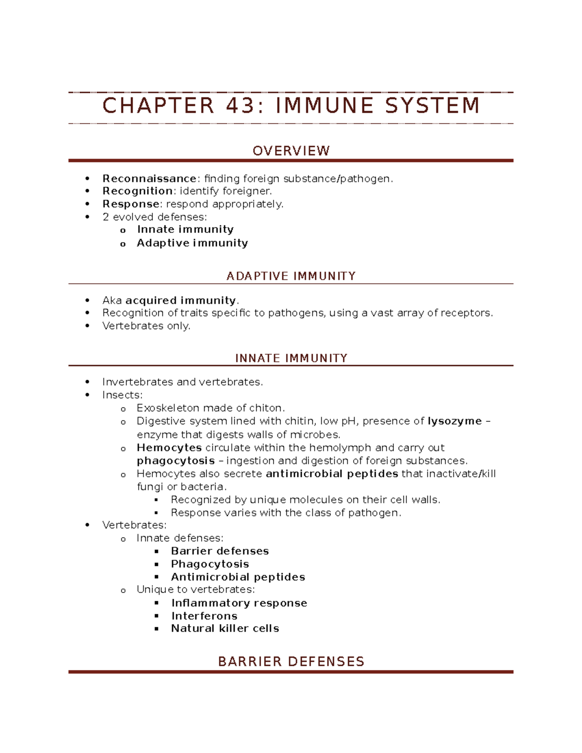 Ch 43 - Immune System - C H A P T E R 4 3 : I M M U N E S Y S T E M ...