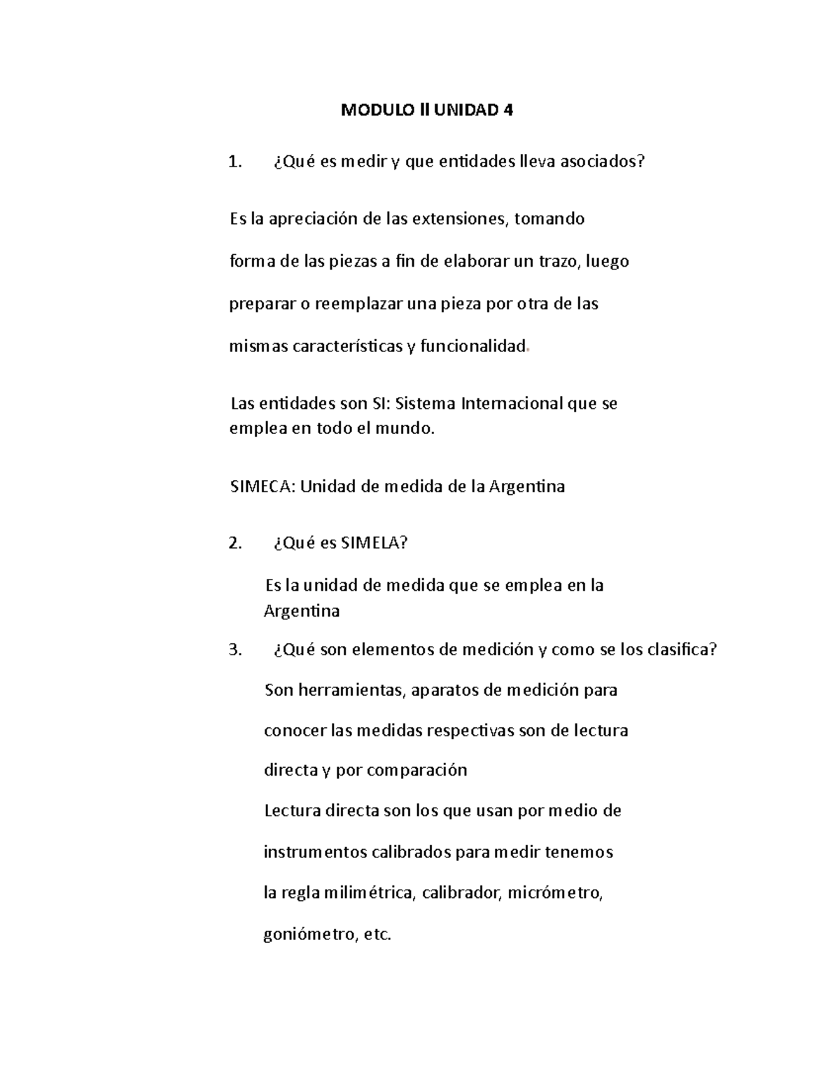 Modulo ll Unidad 4,pedrohuamaneulogio - MODULO ll UNIDAD 4 ¿Qué es medir y que entidades lleva ...