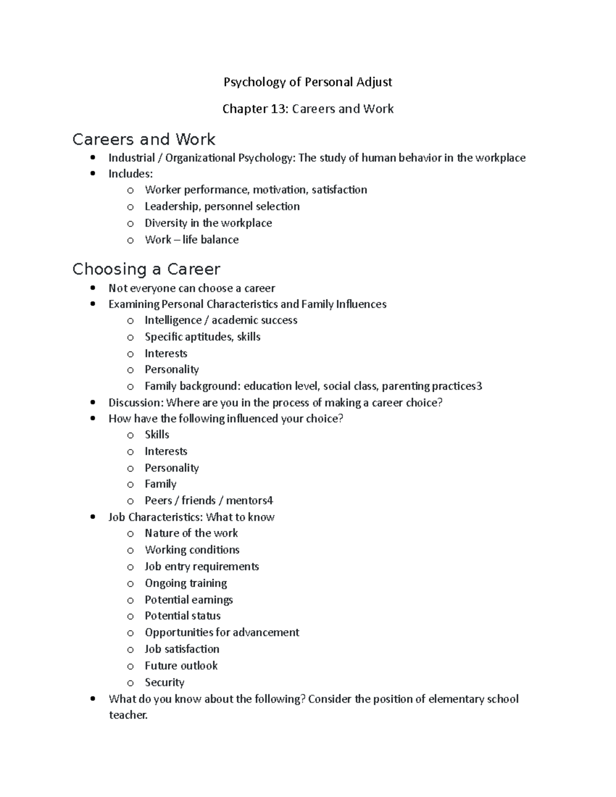 13 Adjust - Lecture notes 9 - Psychology of Personal Adjust Chapter 13 ...