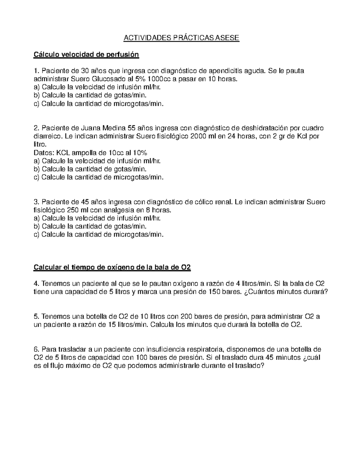 Actividad Prácticas Asese - ACTIVIDADES PRÁCTICAS ASESE Cálculo ...