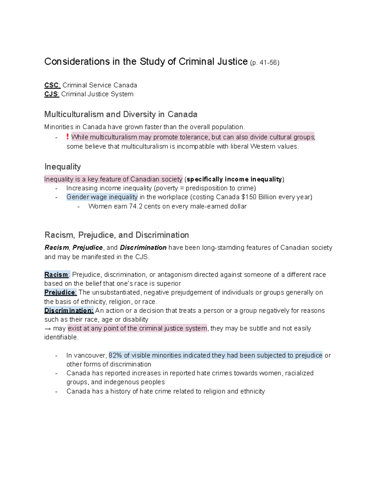 CRIM 131 - Lec 3 + Textbook - Considerations in the Study of Criminal ...