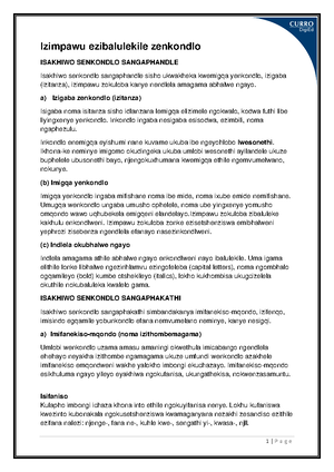 Izimpawu ezibalulekile zenkondlo part 3 - 1 | P a g e Imvumelwano ...