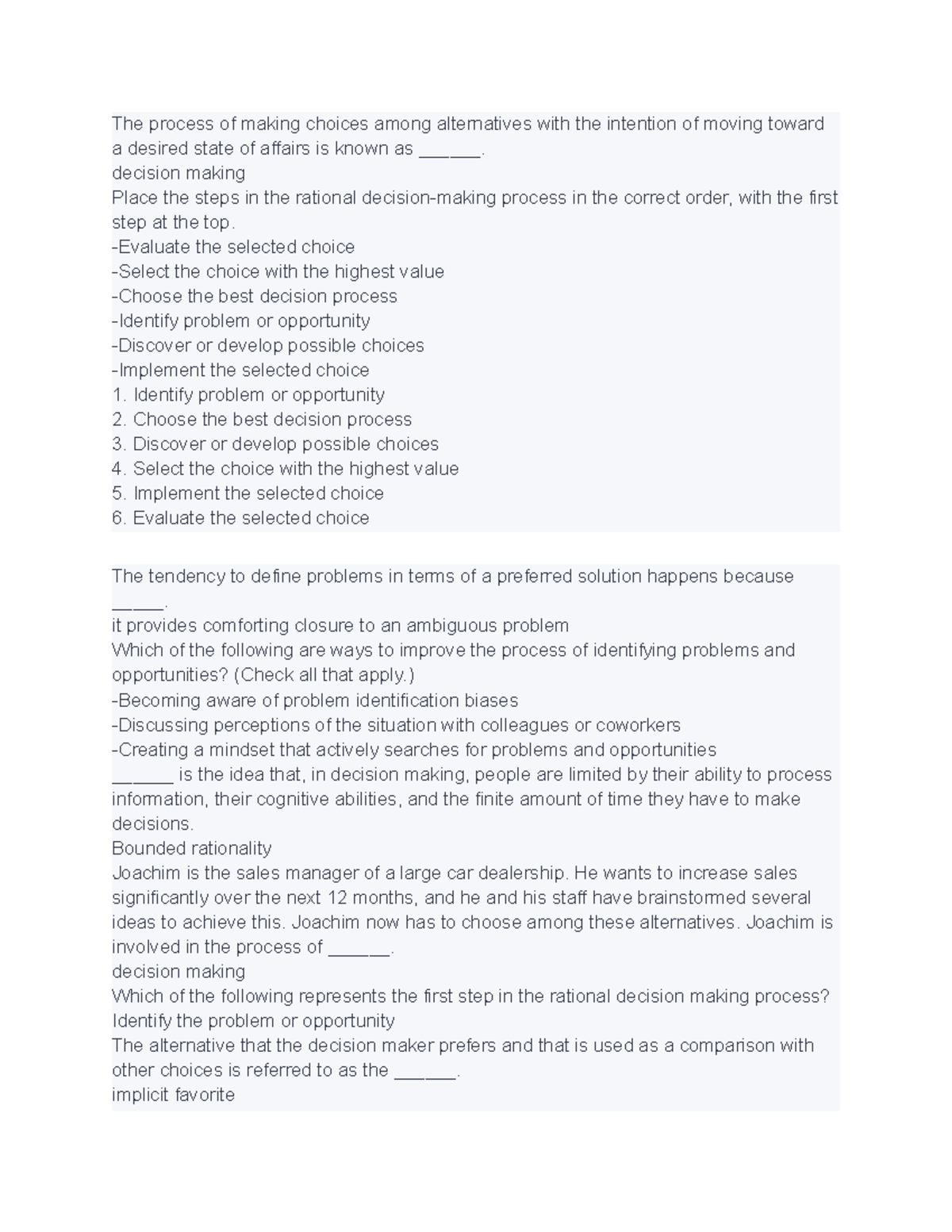 lecture notes professor knowles busi 240 - The process of making ...