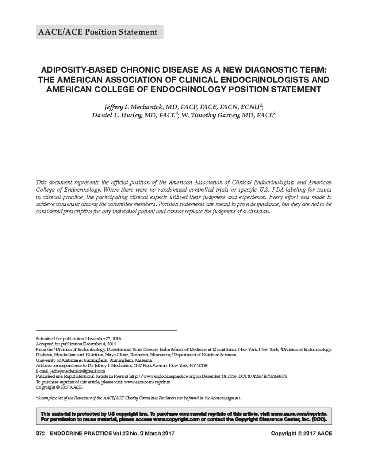 Diabetes ABCD - Guía de práctica clínica - 372 ENDOCRINE PRACTICE Vol ...