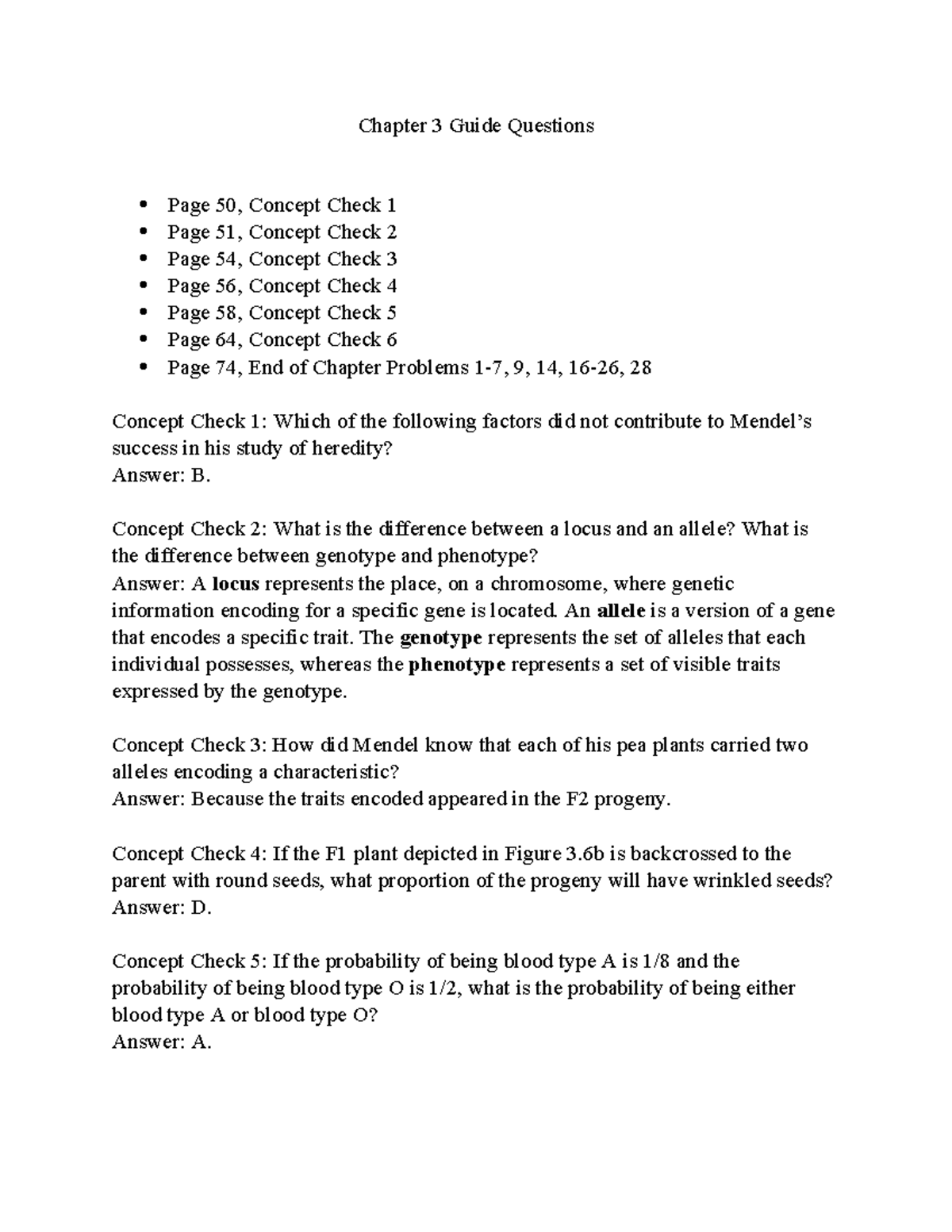 Chapter Guide Questions-Chapter 3 - Chapter 3 Guide Questions Page 50 ...