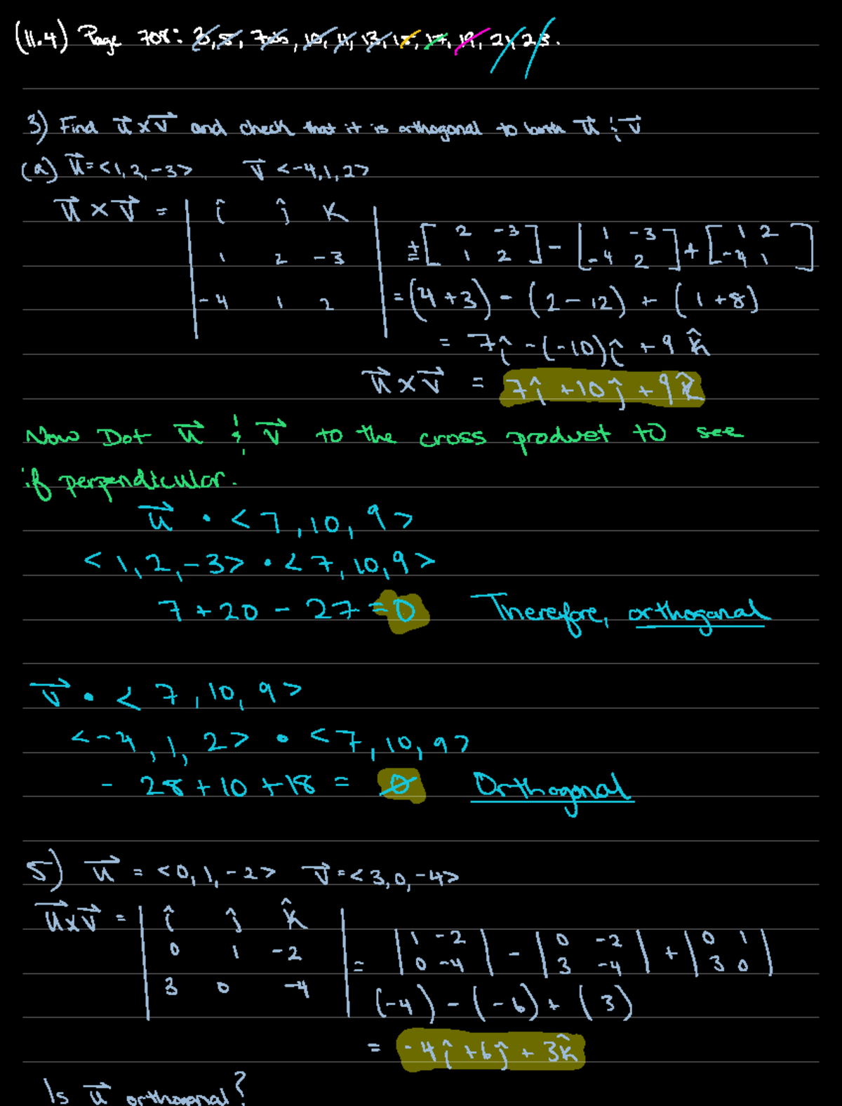 Calc 3 unit 1 lecture 3 hwk - 11 Page 708 365 tab B 9X2 23 3 Find TXT ...