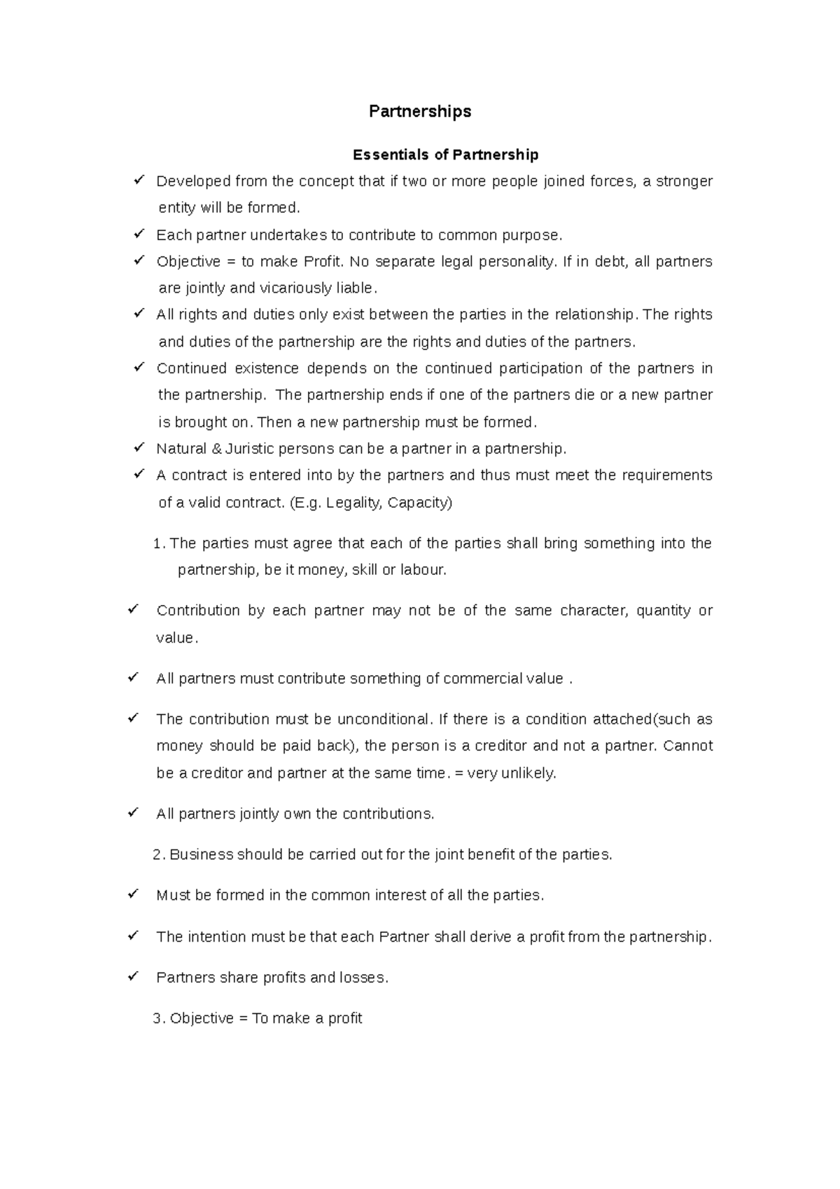 Associations Notes - Partnerships Essentials of Partnership Developed ...