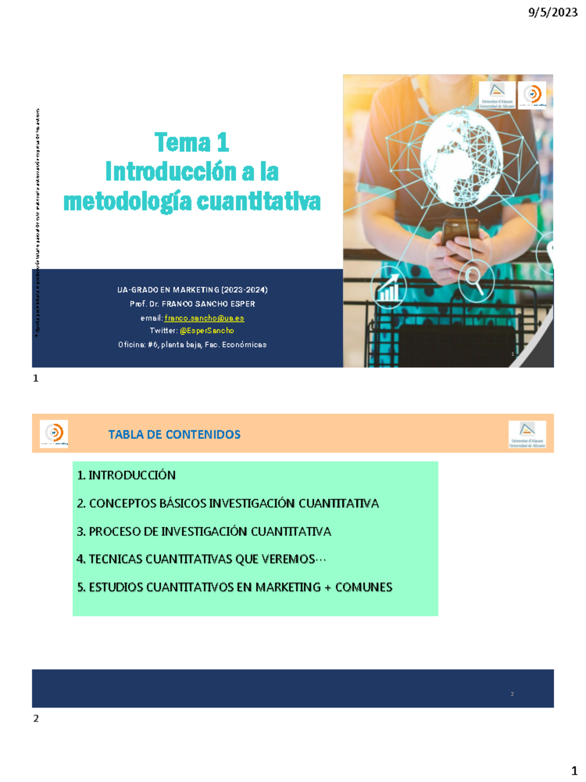 Tema 1 investigacion cuantitativa - Tema 1 Introducción a la ...