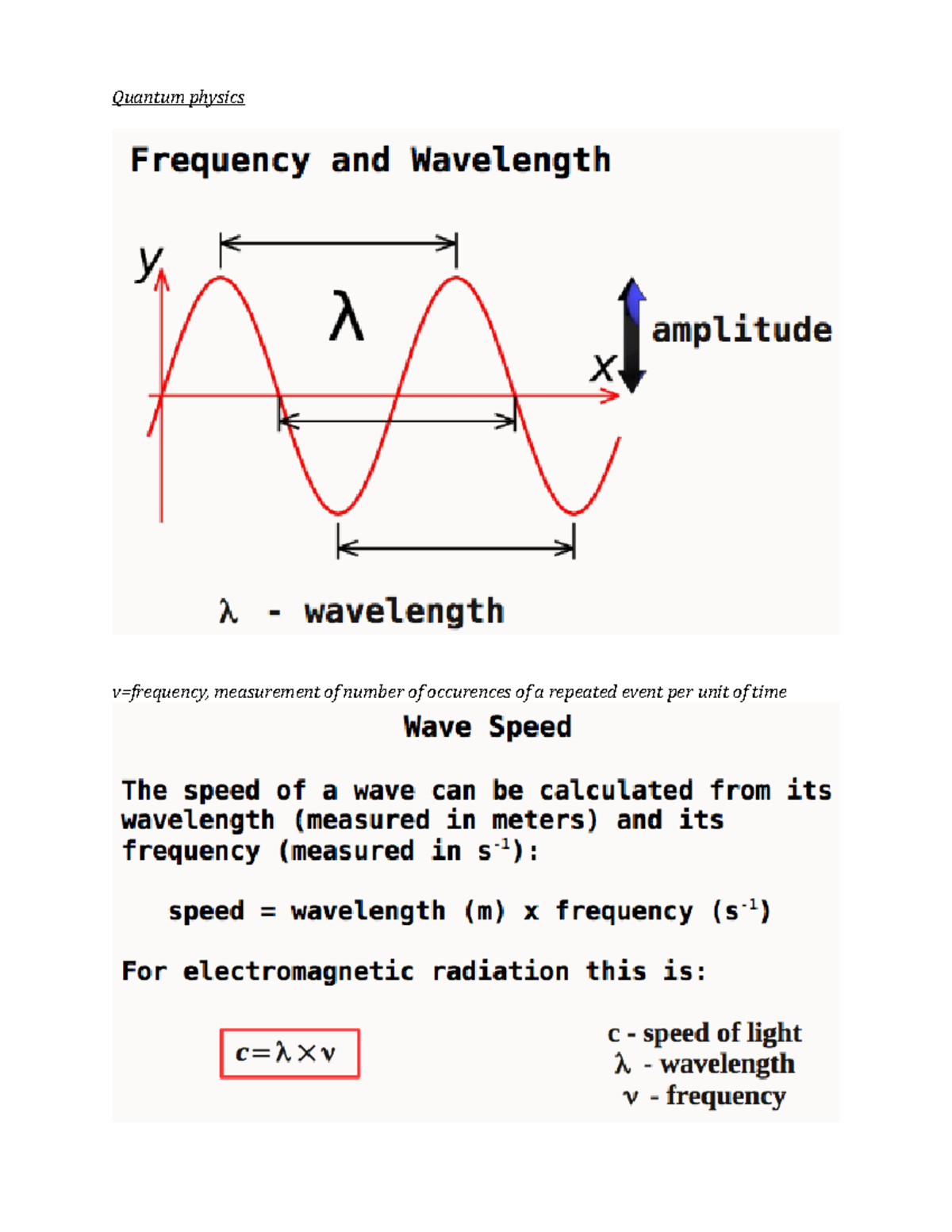 Quantum physics - Quantum physics v=frequency, measurement of number of ...