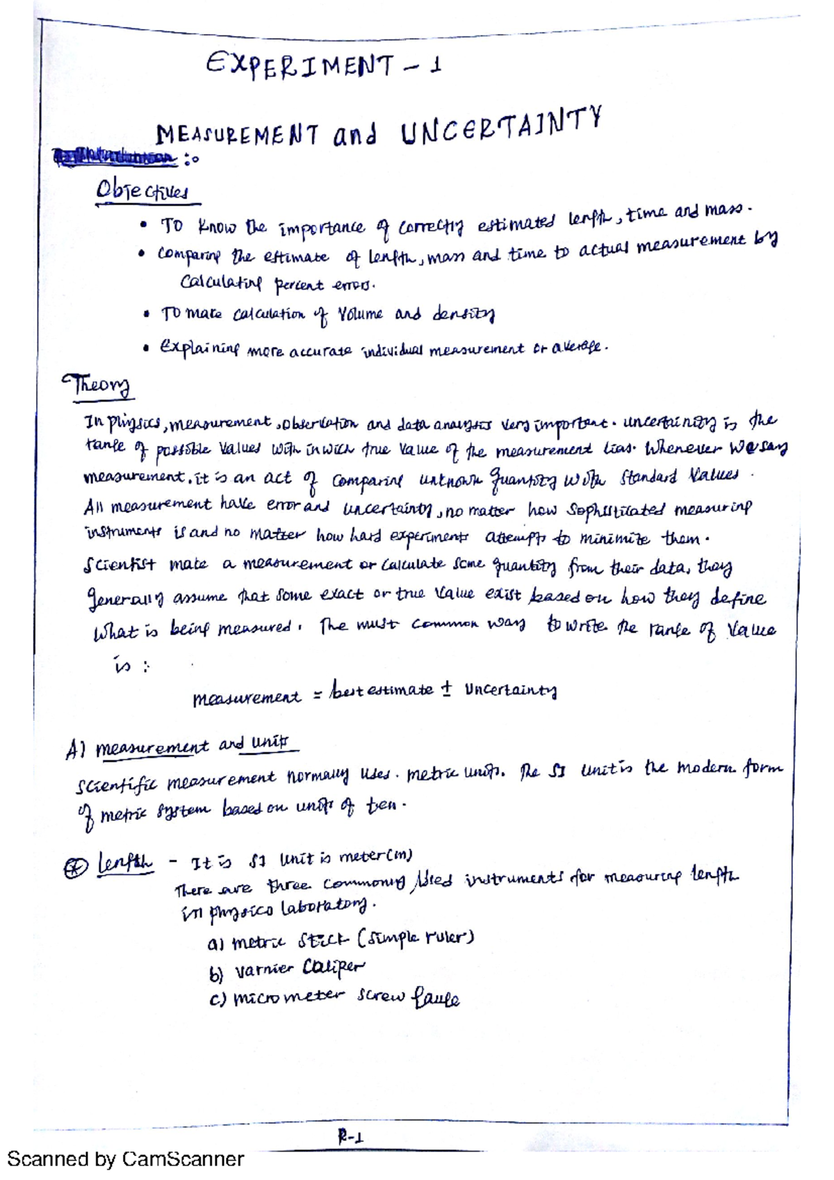 General physics exprement - Physics - Studocu