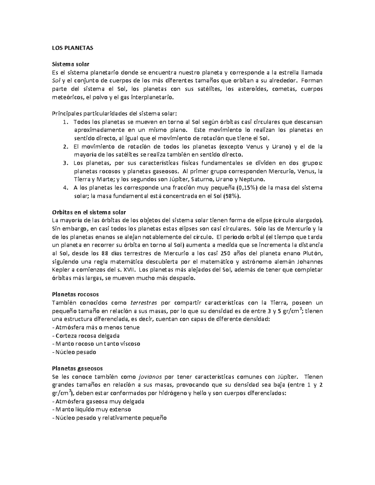 Los planetas - :p dscdf ffsdf - LOS PLANETAS Sistema solar Es el ...