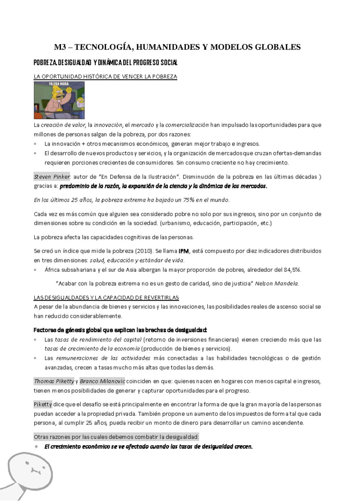 Resumen m3 m4 tecnologia humanidades y modelos globales - M3 – TECNOLOGÍA, HUMANIDADES Y MODELOS ...