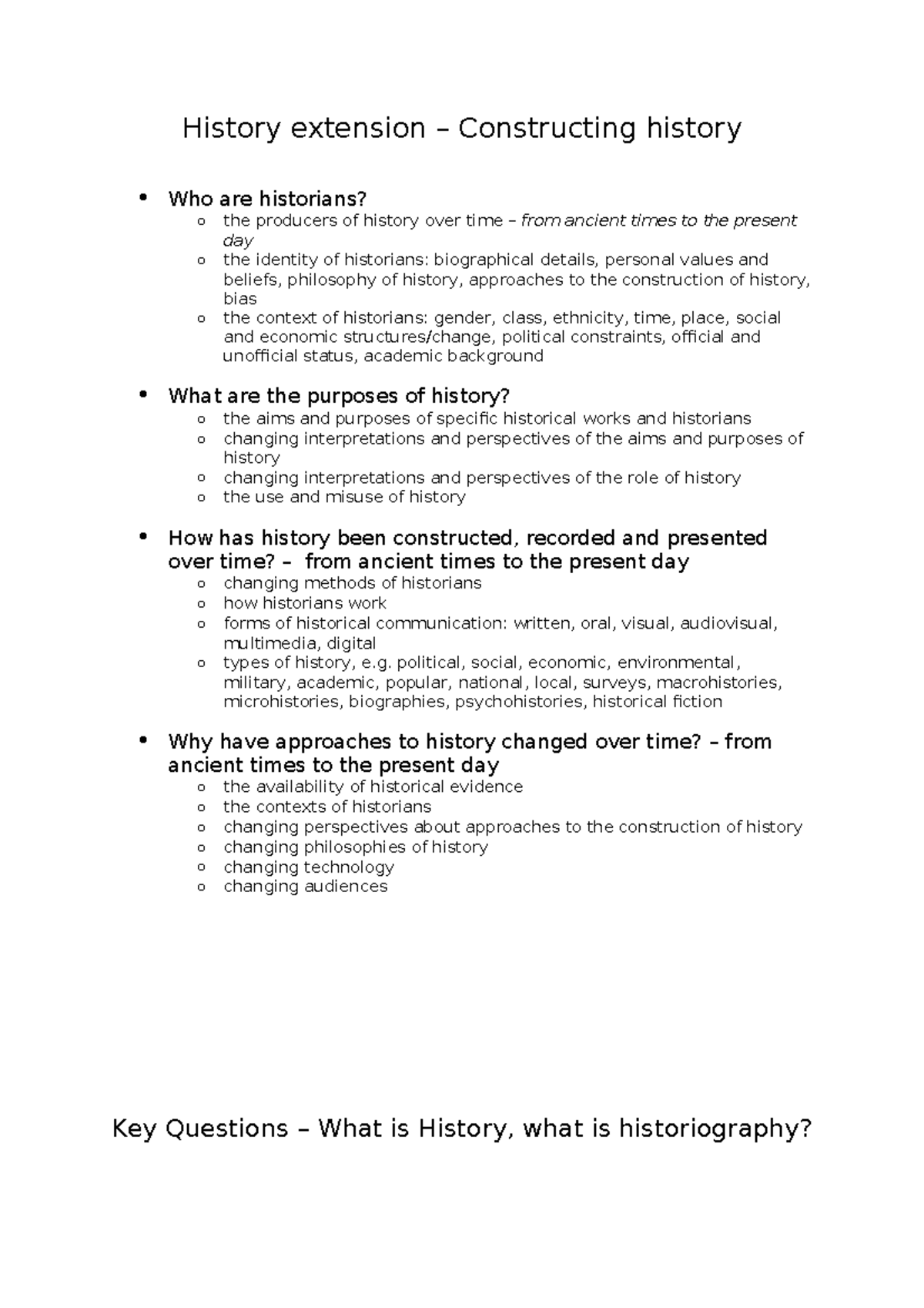 History extension - Detailed - kind of heavy towards the end. There may ...