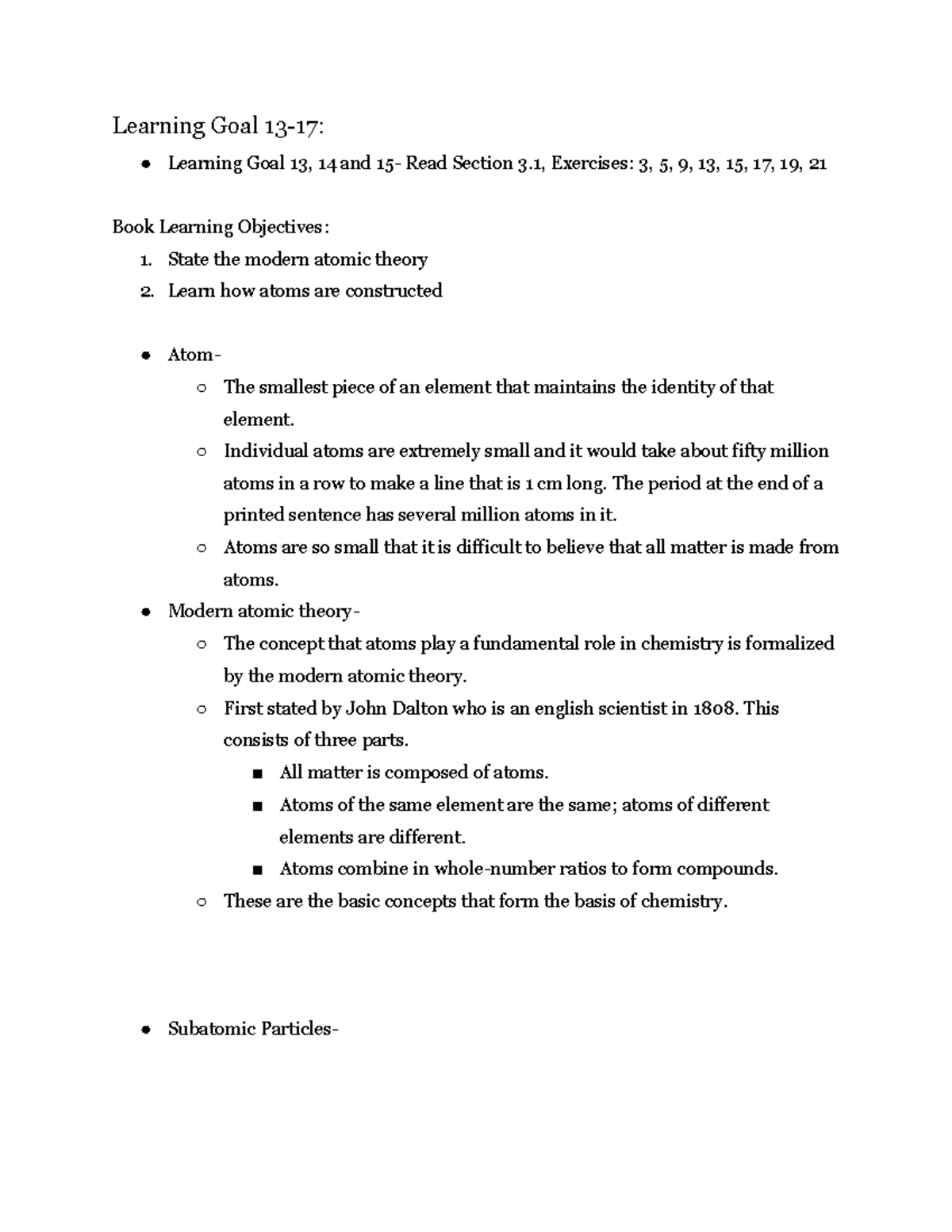 Learning Goals 13, 14, 15 - Learning Goal 13-17: Learning Goal 13, 14 ...