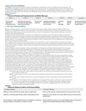 BUSI 300 Chapter 3 Notes - Chapter 3 Notes BUS 300 Week 2 In a report ...