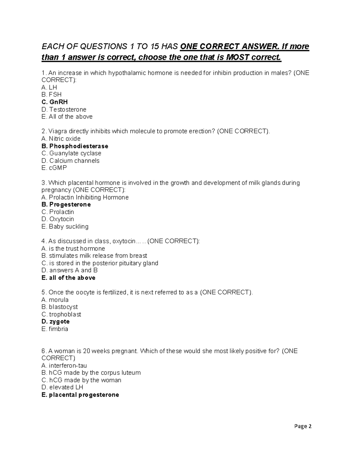 Term test 2 MAR 14 2023 with Answers - EACH OF QUESTIONS 1 TO 15 HAS ...