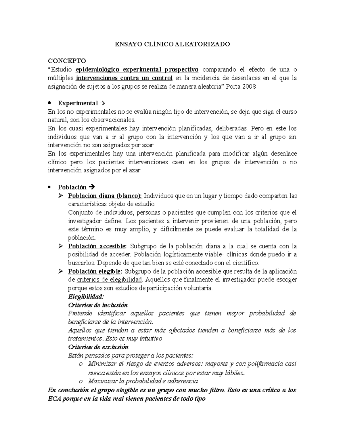 Ensayo Clínico Aleatorizado - ENSAYO ALEATORIZADO CONCEPTO experimental ...
