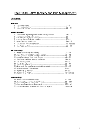 Dental Anxiety tutorial APM 2021-2022 - Anxiety and Pain Management ...