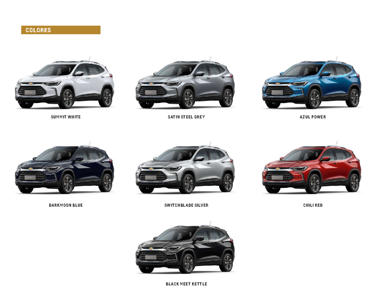 Ficha Tecnica Tracker - COLORES SUMMIT WHITE AZUL POWER DARKMOON BLUE ...