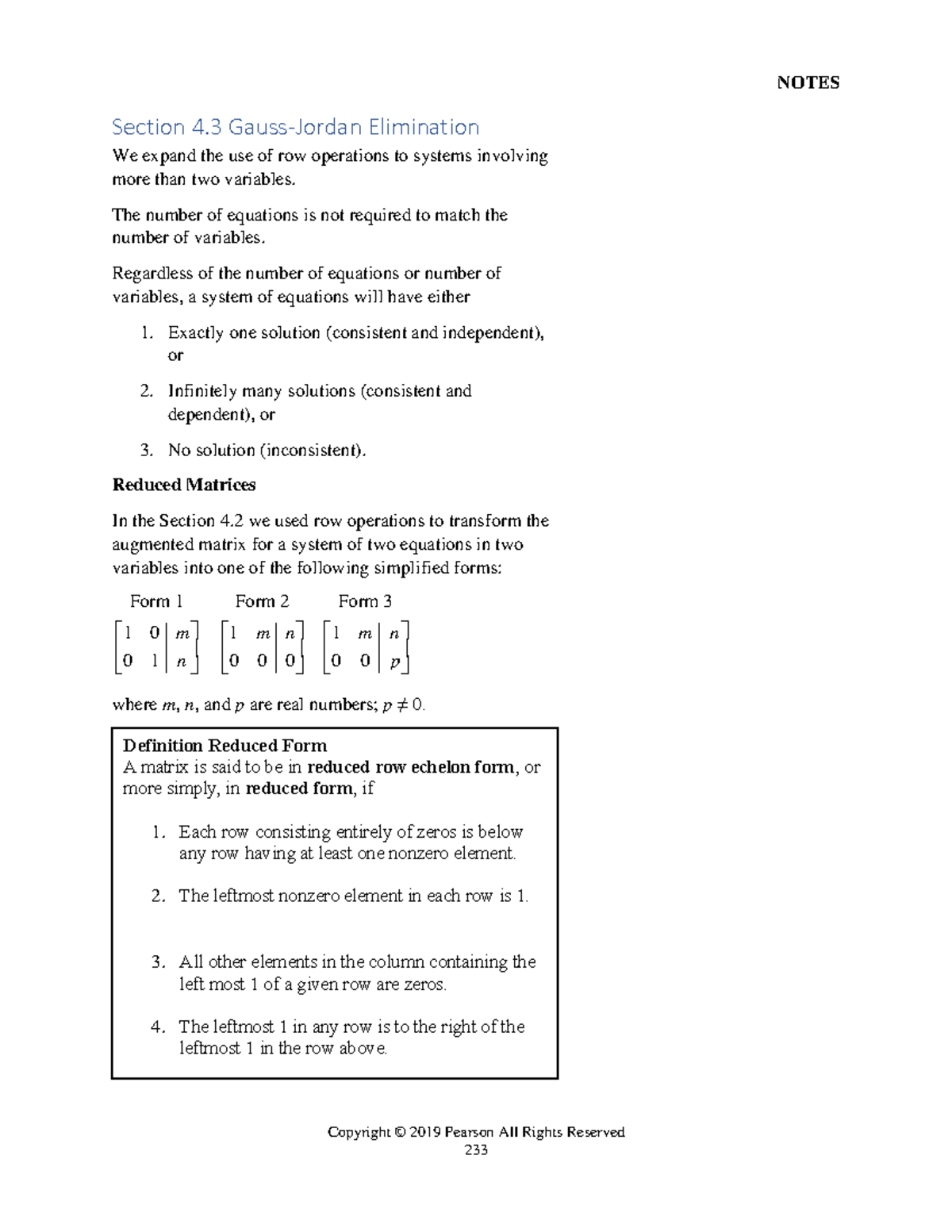 Bfmb14e noteguide 4 3 - Gauss-Jordan Elimination practice - NOTES ...