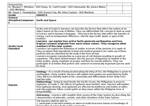 Earth Science Lesson 1 - DAILY LESSON LOG School Las Piñas City Senior ...
