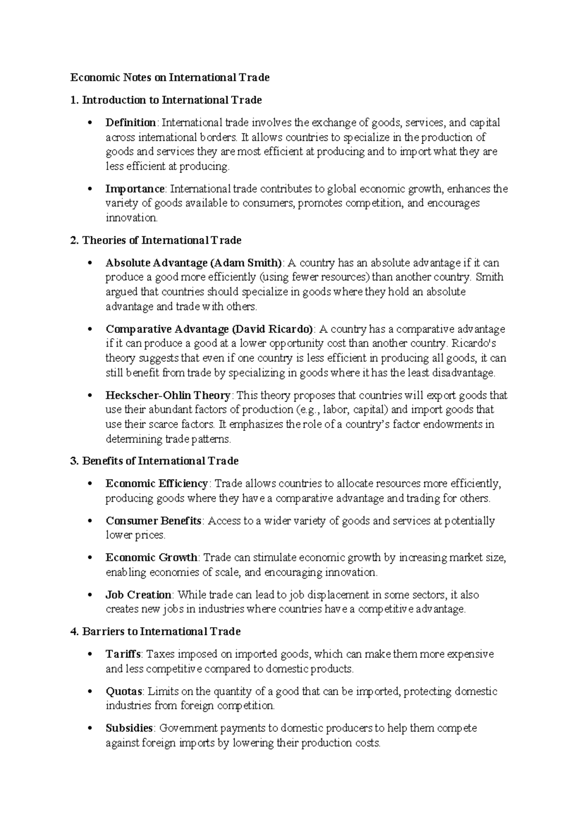 Economic Notes on International Trade 244 - Economic Notes on ...