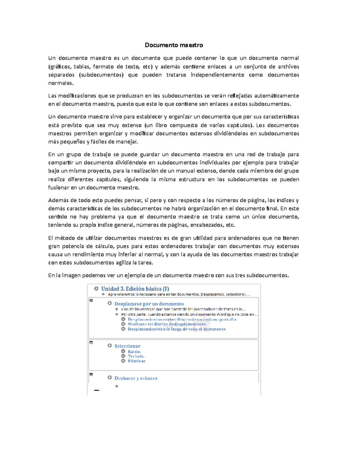 Documento maestro - actividad en clase - Documento maestro Un documento ...