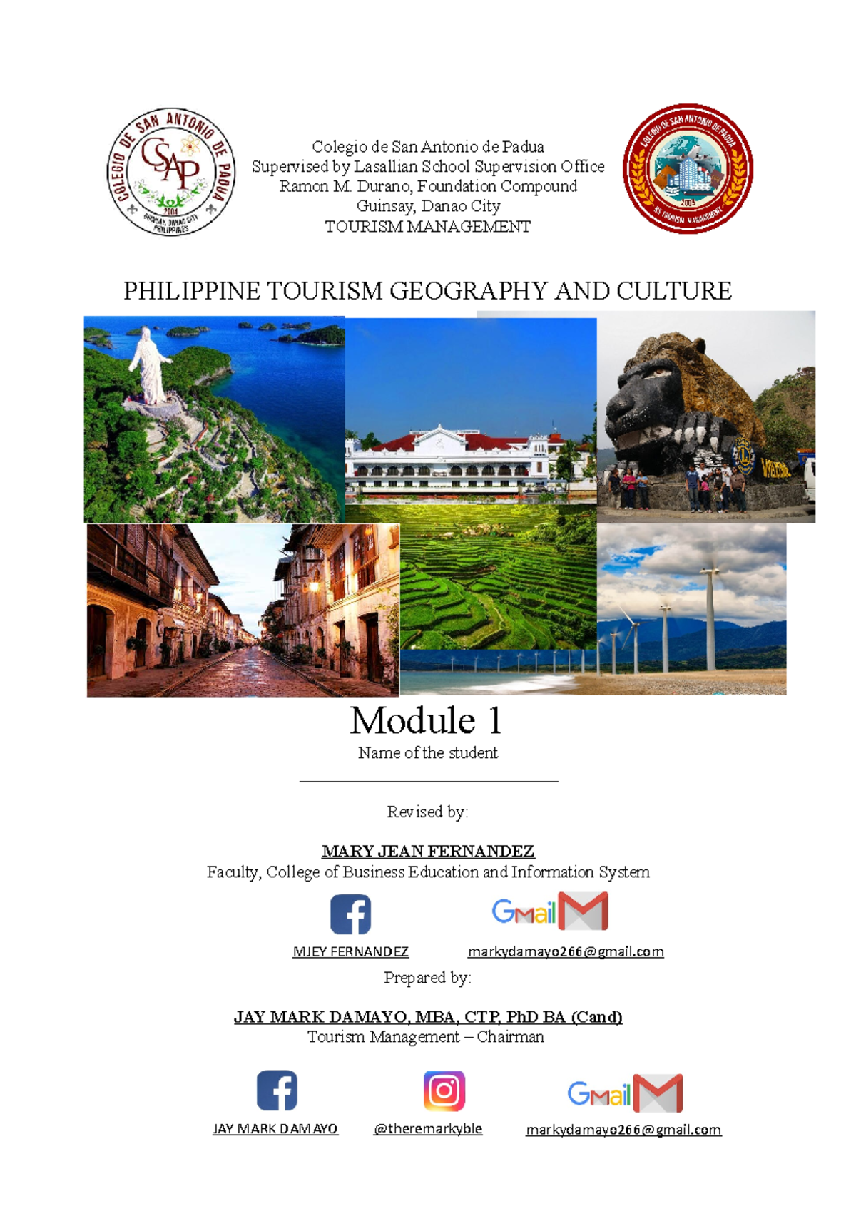 Philippine GEO Module 1 ok - Colegio de San Antonio de Padua Supervised by Lasallian School ...