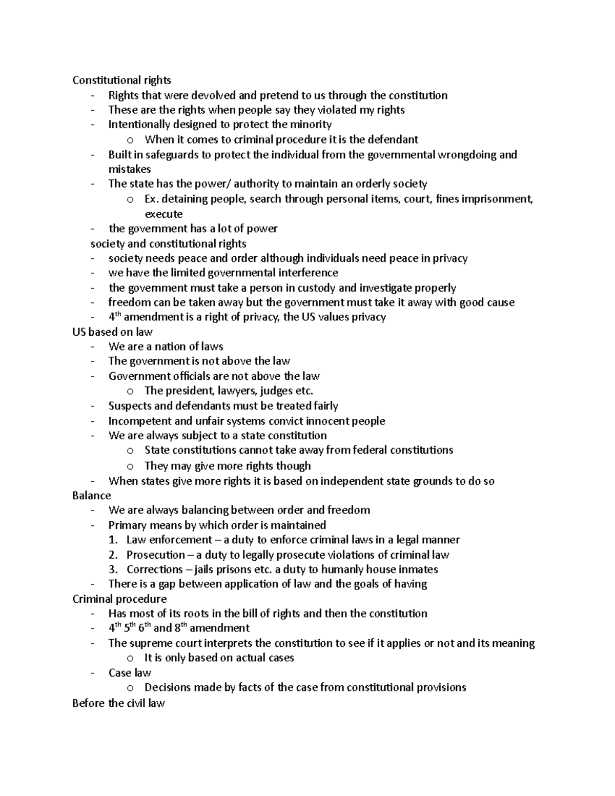 Constitutional rights - detaining people, search through personal items ...