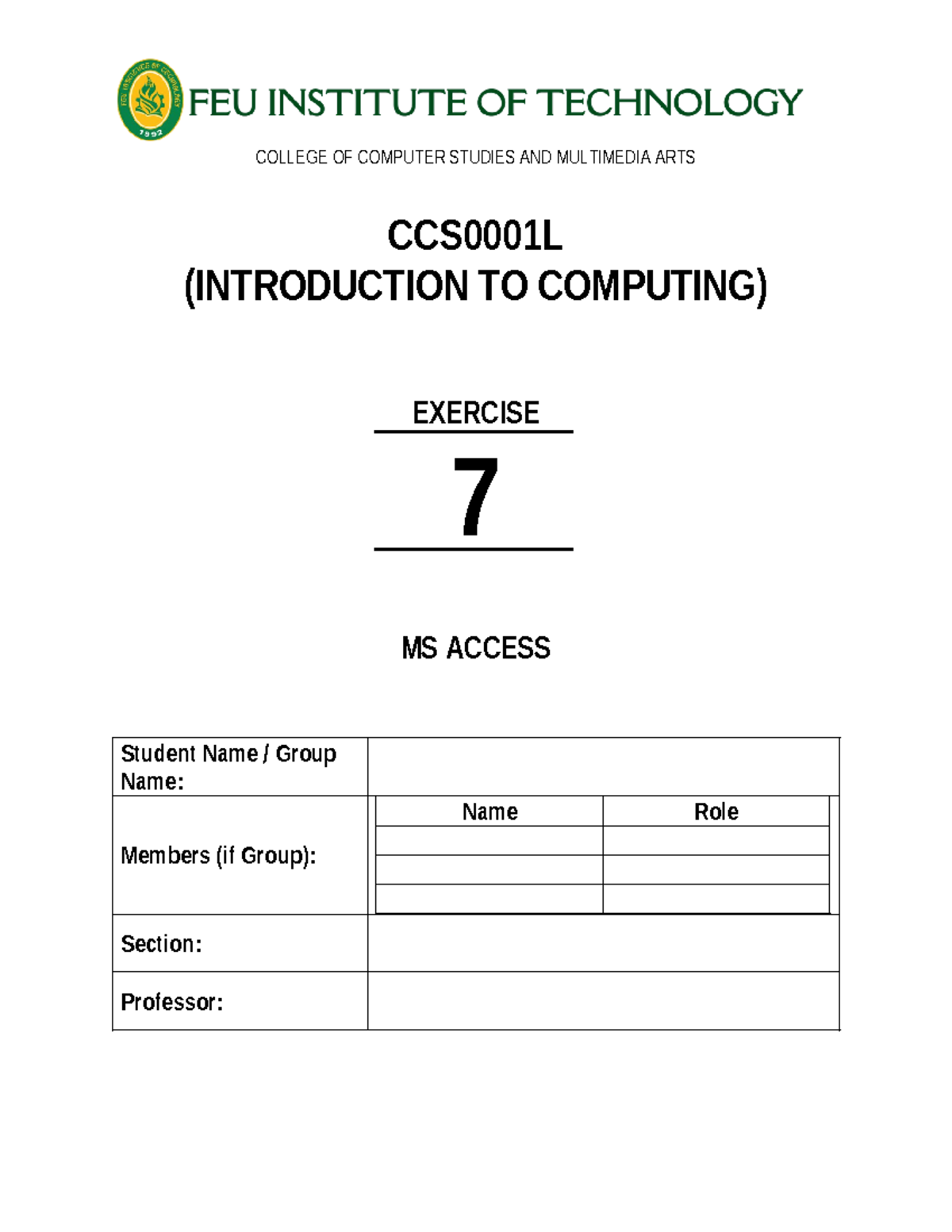 [M6- Technical] Information System and Database - COLLEGE OF COMPUTER ...