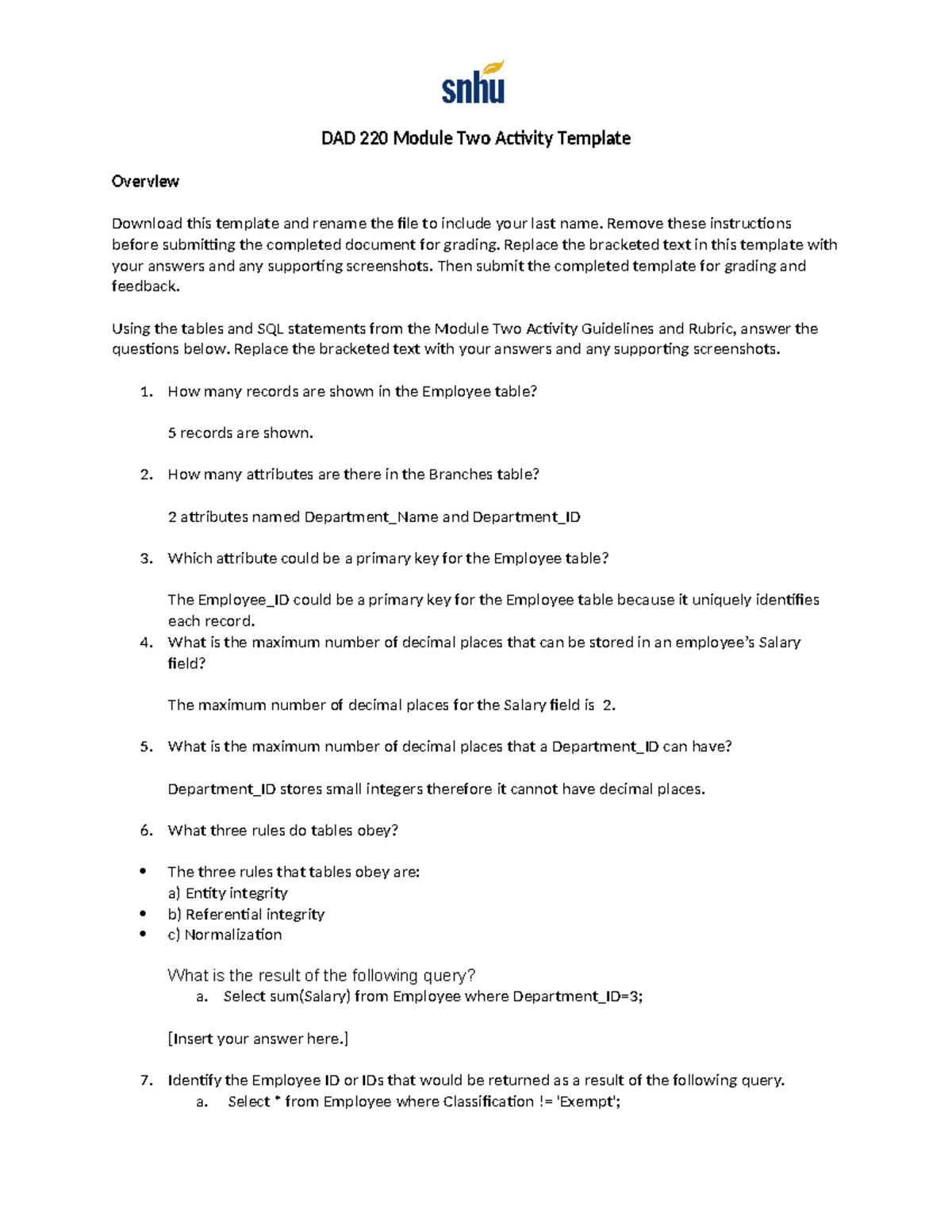 DAD 220 Module Two Activity Template completed Xavier Jenkins - DAD 220 ...