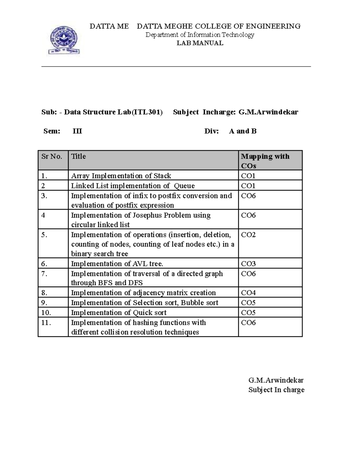 Lab Manual DSA R-2019 2021-22 - Department of Information Technology ...
